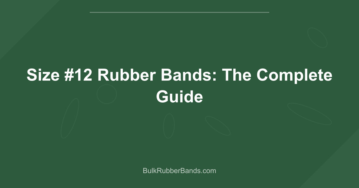 Size #12 Rubber Bands: The Complete Guide – BulkRubberBands